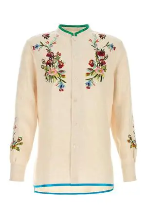 Valentino Garavani Ivory Linen Shirt - White