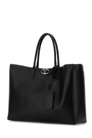 Valentino Garavani Leather Vlogo Shopping Bag