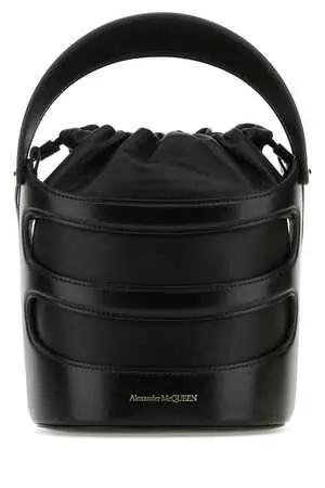 Alexander McQueen Leather The Rise Bucket Bag - Black