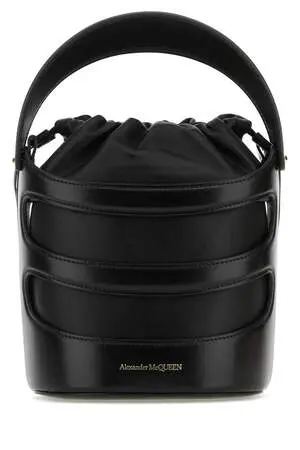 Alexander McQueen Leather The Rise Bucket Bag - Black
