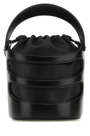 Alexander McQueen Leather The Rise Bucket Bag - Black
