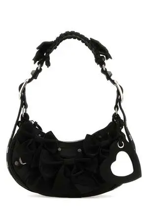 Balenciaga Satin Le Cagole Xs Shoulder Bag - Black