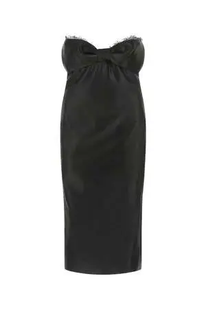 Saint Laurent Satin Dress - Black