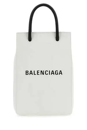 Balenciaga Leather Phone Case - White