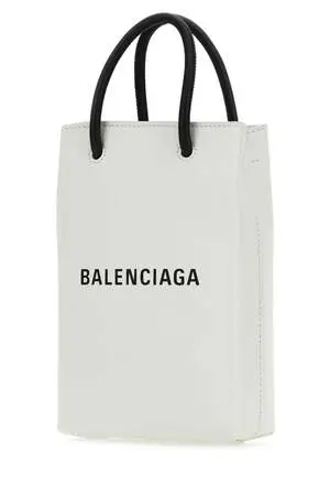 Balenciaga Leather Phone Case - White