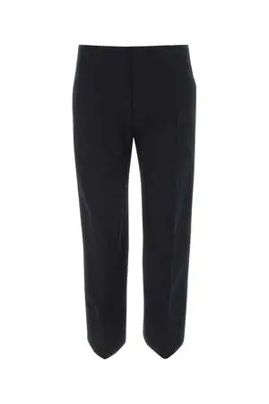 Bottega Veneta Midnight Cotton Cropped Cut Pant - Blue