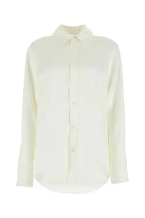 Bottega Veneta Ivory Satin Shirt - White