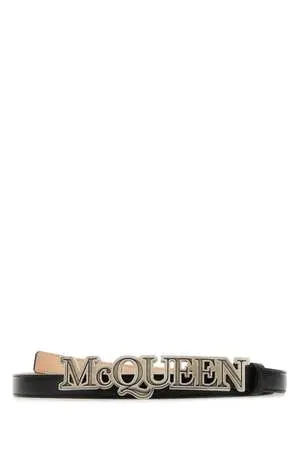 Alexander McQueen Leather Belt - Black