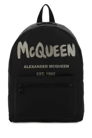 Alexander McQueen Canvas Metropolitan Backpack - Black