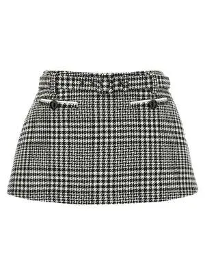 SELF-PORTRAIT Bouclé Wool Skort - Multicolor