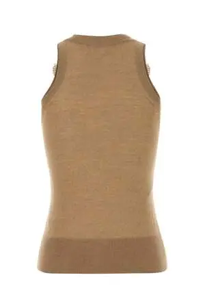 ERMANO SCERVINO Ermanno Scervino Camel Wool Vest
