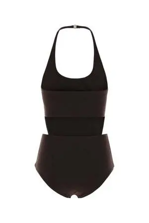 Alaïa Chocolate Stretch Nylon Swimsuit
