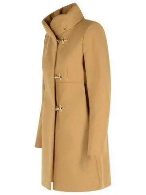 FAY Beige Wool Blend Coat - Cream