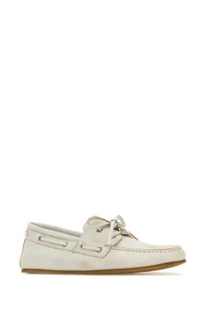Gucci Leather Loafers - White