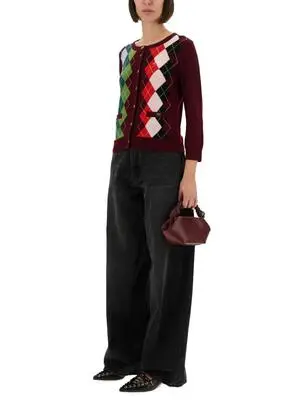 GANNI Jacquard Cashmere Cardigan - Multicolor
