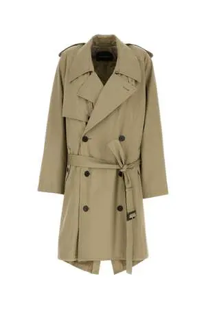 Balenciaga Gabardine Trench Coat - Green