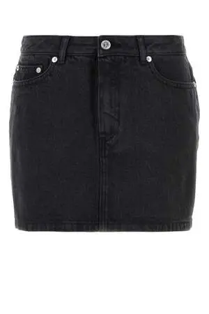 A.p.c. Denim Mini Skirt - Black