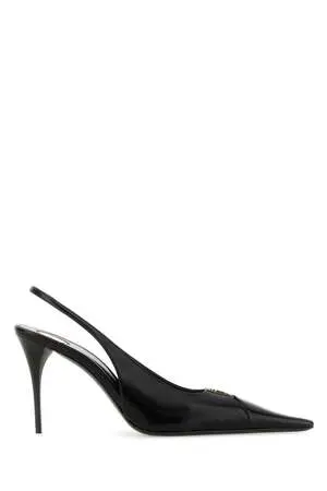 Saint Laurent Leather Babylone 90 Pumps - Black