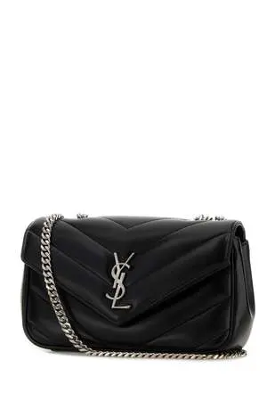 Saint Laurent Leather Small Loulou Shoulder Bag - Black