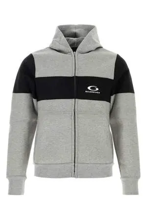 Balenciaga Melange Grey Cotton Sweatshirt - Gray