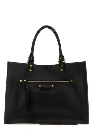 Balenciaga Leather Large Le City Sleek Handbag - Black