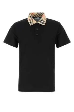 Burberry Piquet Polo Shirt - Black