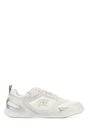Burberry Fabric And Leather Sneakers - White