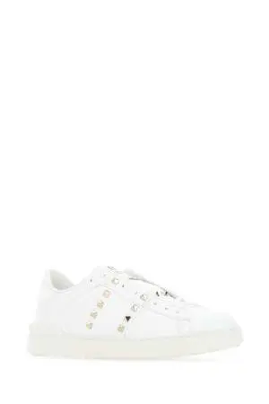 Valentino Garavani Leather Rockstud Untitled Sneakers