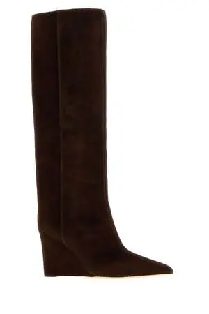 JIMMY CHOO Chocolate Suede Blake Boots