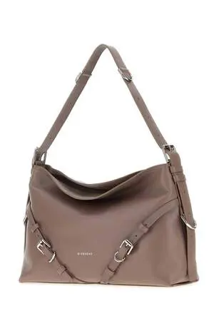 Givenchy Leather Medium Voyou Shoulder Bag - Gray