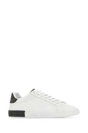 Dolce & Gabbana Leather Portofino Sneakers - White