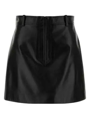 Gucci Leather Mini Skirt - Black
