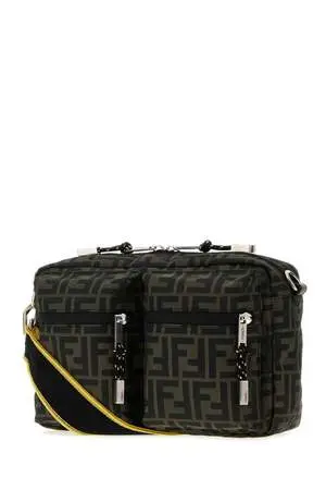 Fendi Embroidered Fabric Camera Case Crossbody Bag