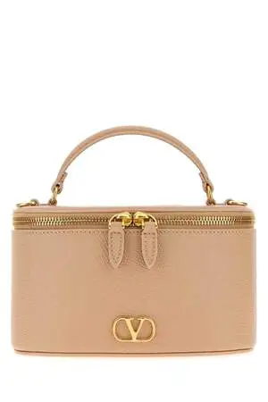 Valentino Garavani Skin Leather Vlogo Signature Handbag - Pink