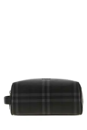Burberry Printed Canvas City Check Beauty Case - Multicolor