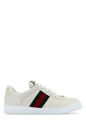 Gucci Leather Screener Sneakers - White