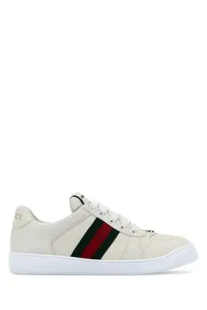 Gucci Leather Screener Sneakers - White