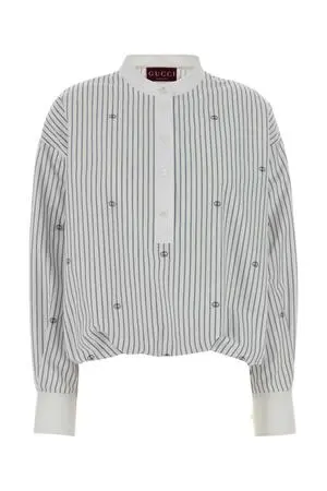 Gucci Embroidered Poplin Shirt - Multicolor