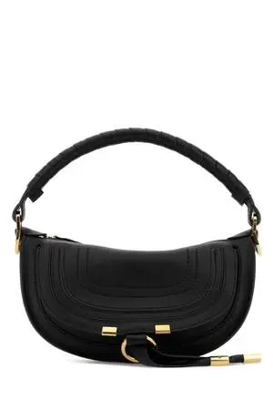 Chloé Leather Mini Marcie Shoulder Bag - Black