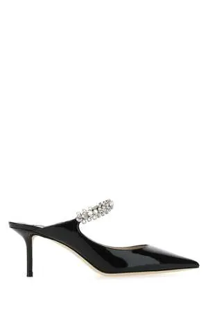 JIMMY CHOO Leather Bing 65 Mules - Black