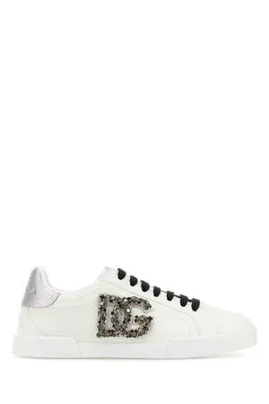 Dolce & Gabbana Ice Leather Sneakers - White