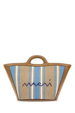 Marni Embroidered Canvas Tropicalia Bucket Bag - Multicolor