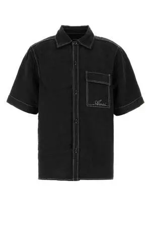 Amiri Linen Blend Shirt - Black