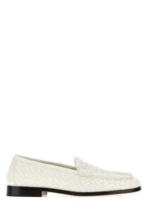 Bottega Veneta Leather Silenzio Loafers - White