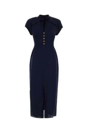 Alessandra Rich Silk Dress - Blue