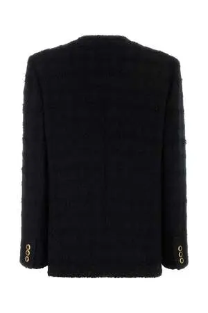 Alessandra Rich Black Boucle Blazer