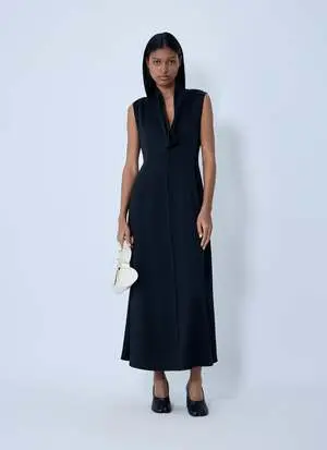 JIL SANDER V-neck Midi Dress