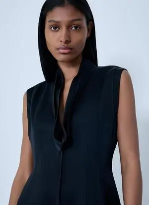 JIL SANDER V-neck Midi Dress