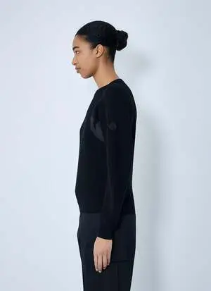 Moncler Ribbed Knit Sweater With Contrast Panels