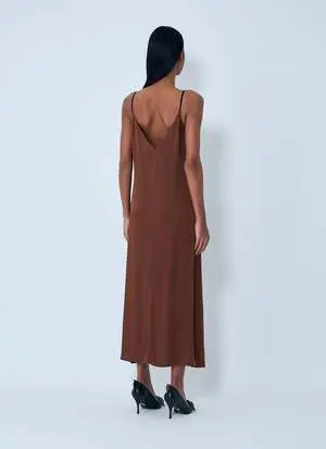 Prada Crepe Satin Midi Dress